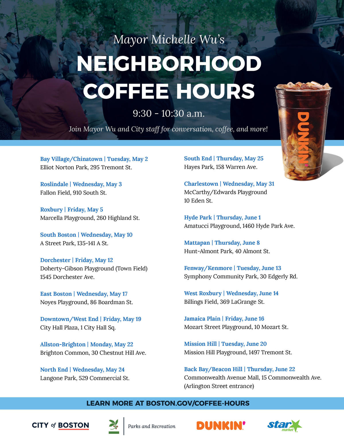 2023 Neighborhood Coffee Hour Series Announced | Boston.gov